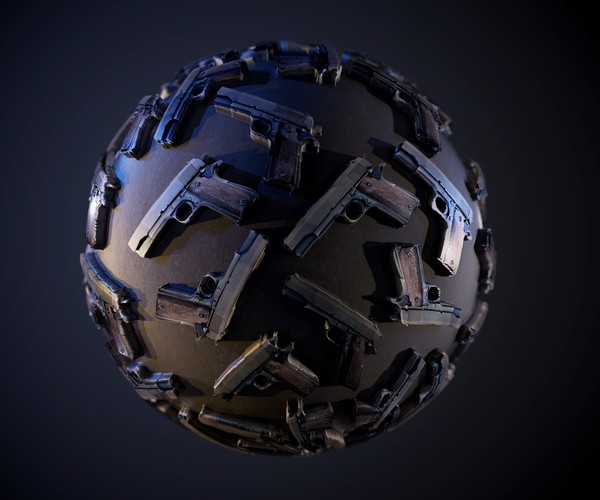 ArtStation - Weapon Pistol Atlas Decal Seamless PBR Texture | Game Assets