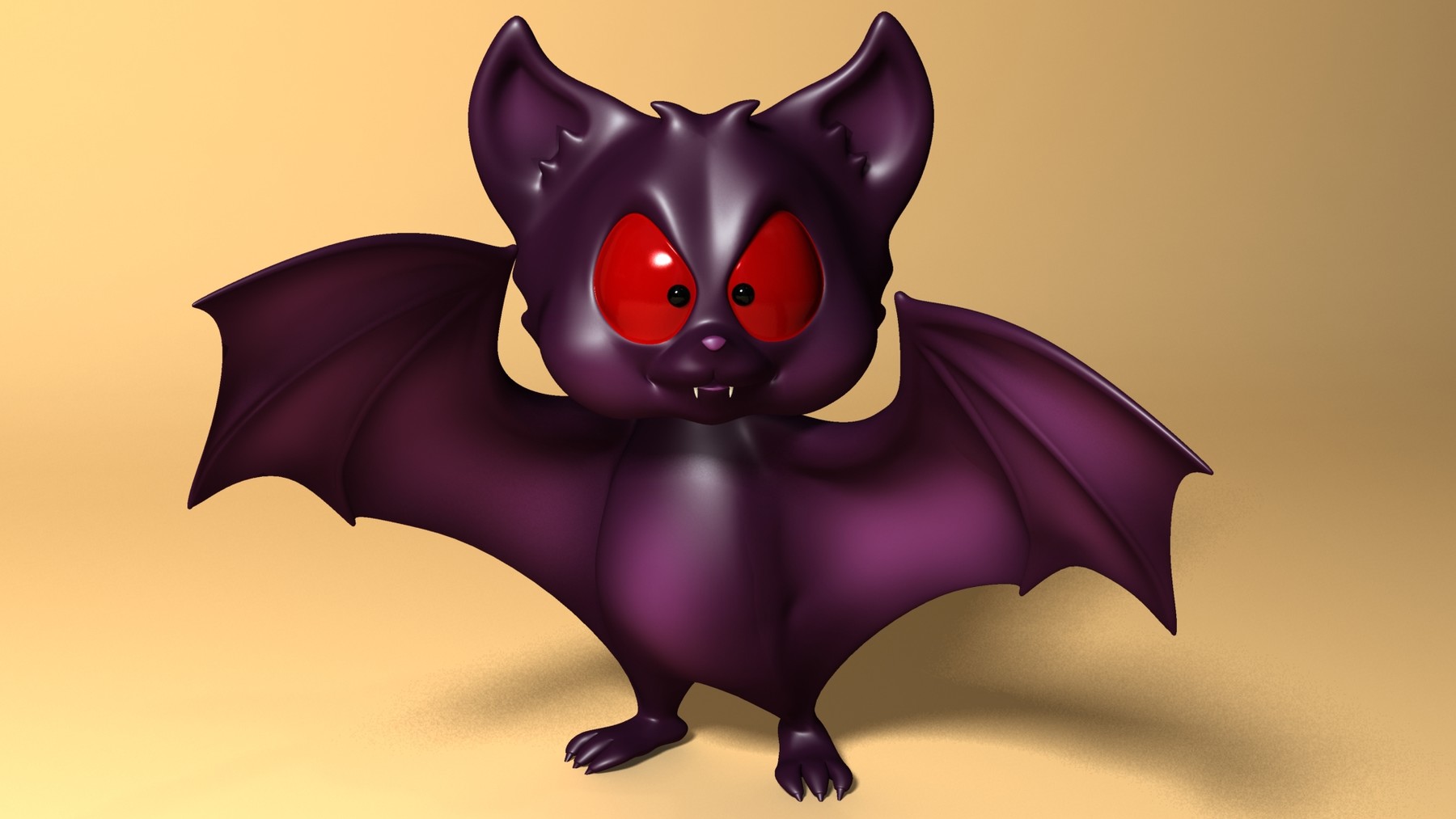 3D Sud - Cartoon Bat RIGGED and Animated