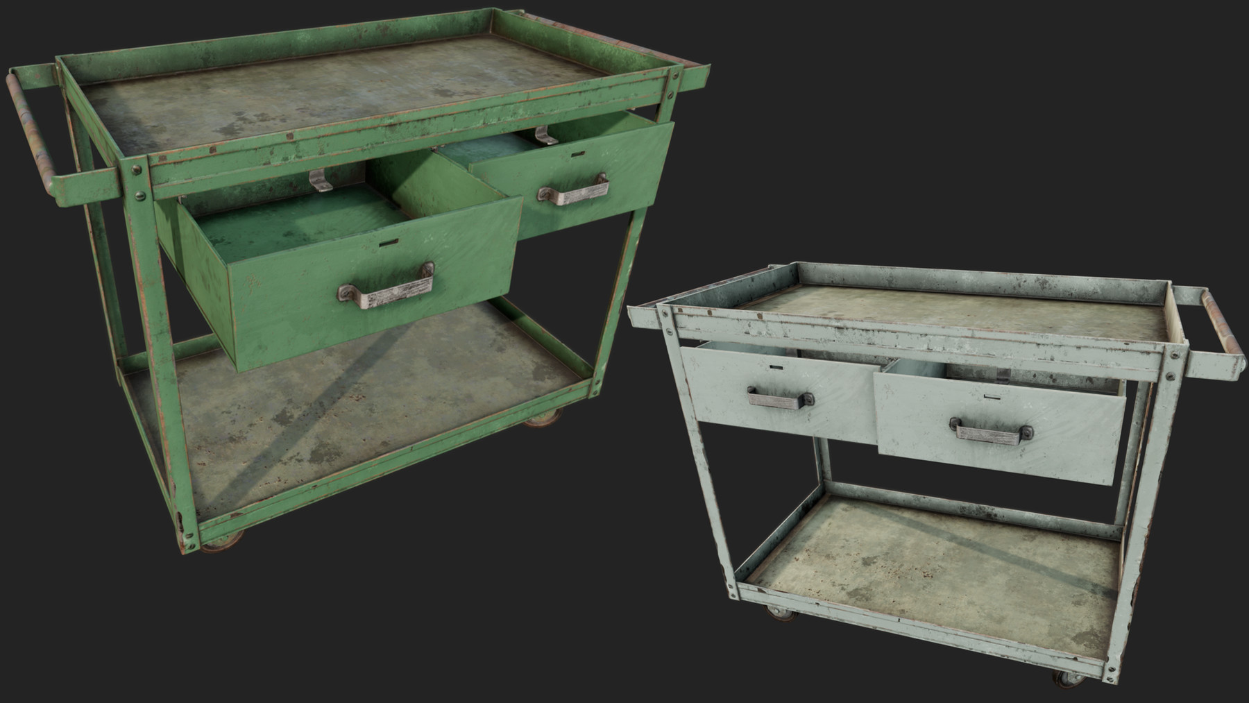 ArtStation - Rusty Push Cart PBR | Game Assets