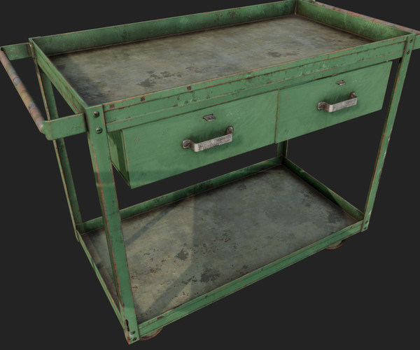 ArtStation - Rusty Push Cart PBR | Game Assets