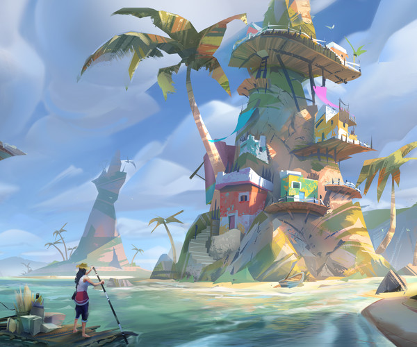 ArtStation - "Somewhere" Illustration / Full video process + Brushes ...