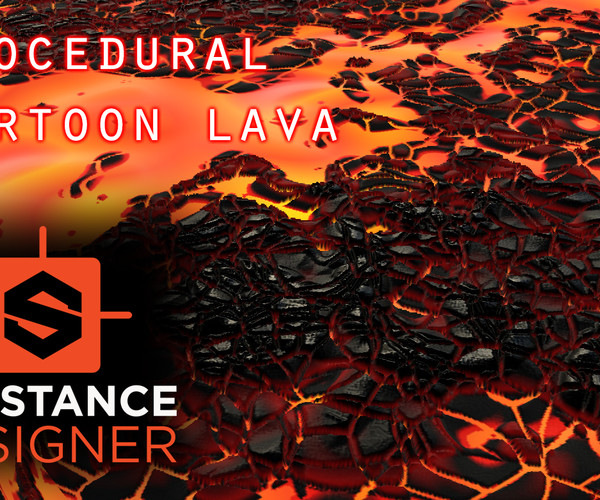 ArtStation - Animated Procedural Cartoon Laval Substance | Game Assets