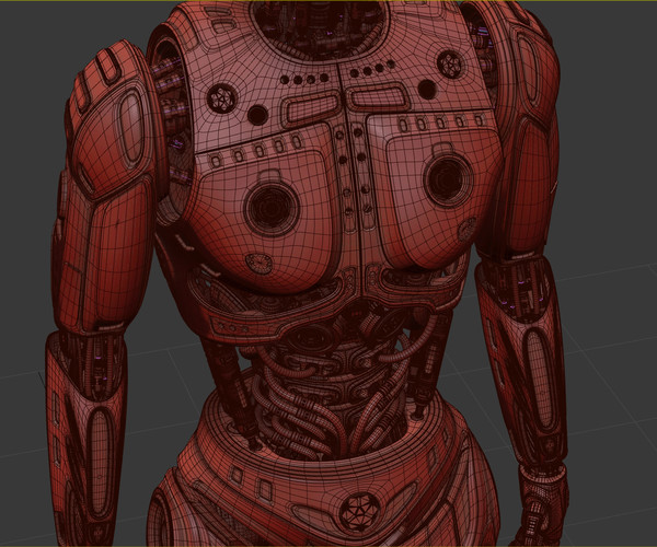 ArtStation - Futuristic Robot Man RIGGED (3ds MAX 2016 and OBJ) | Resources