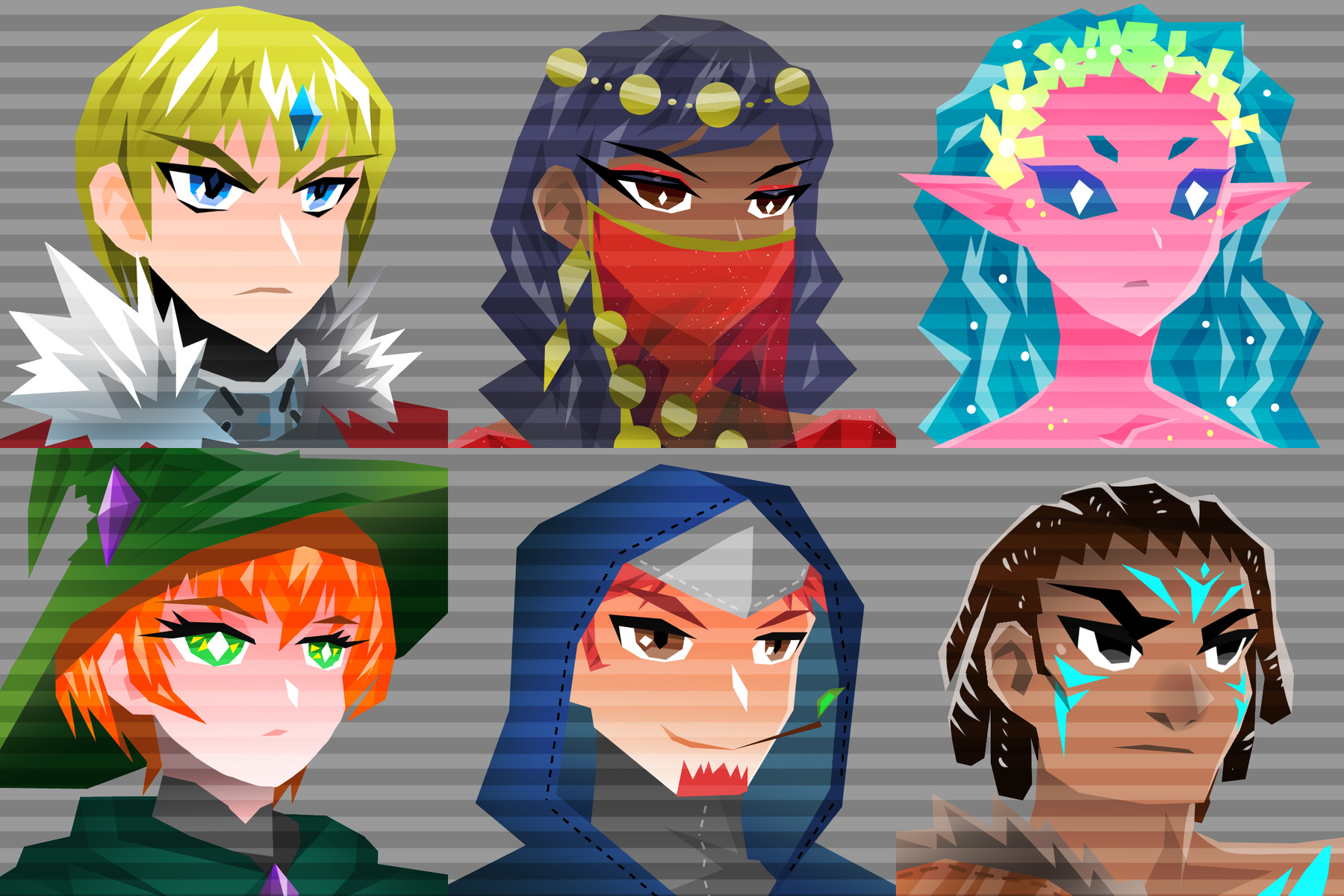 ArtStation - Game resource-Character Facesets | Game Assets