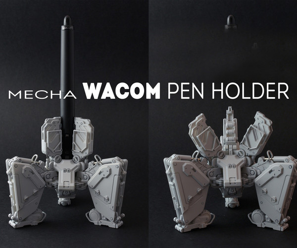 ArtStation - Mecha Wacom pen Holder | Resources