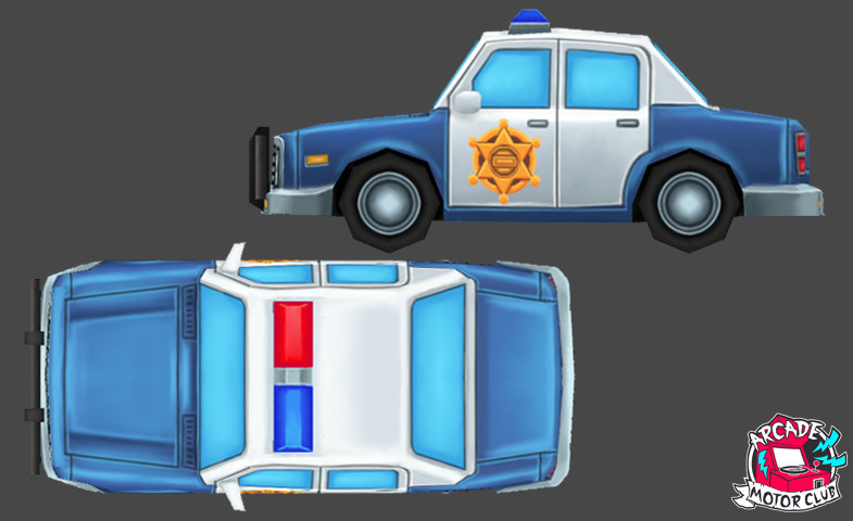 ArtStation - Cartoon Police Car | Game Assets