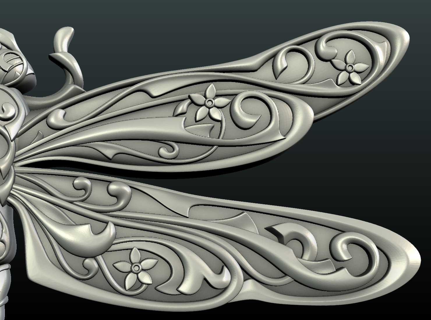 ArtStation - Dragonfly Relief | Resources