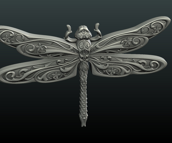 ArtStation - Dragonfly Relief | Resources