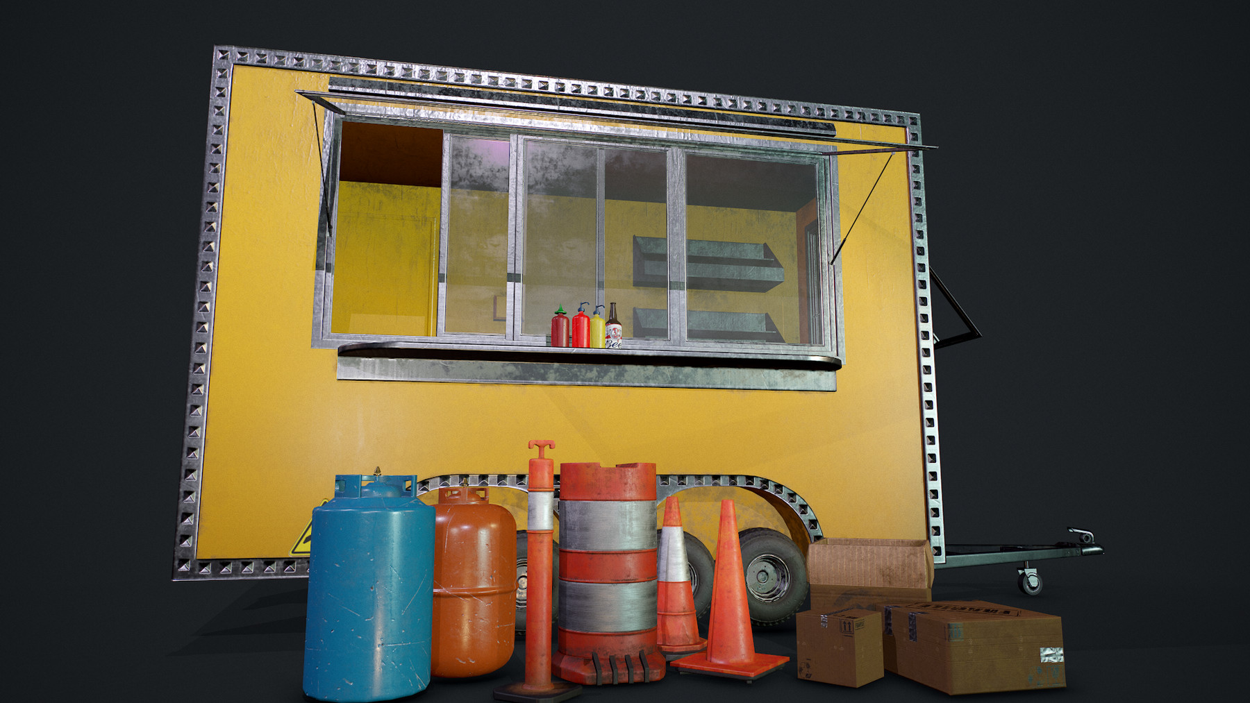 ArtStation - Food Truck and Street Props Mini Pack | Game Assets