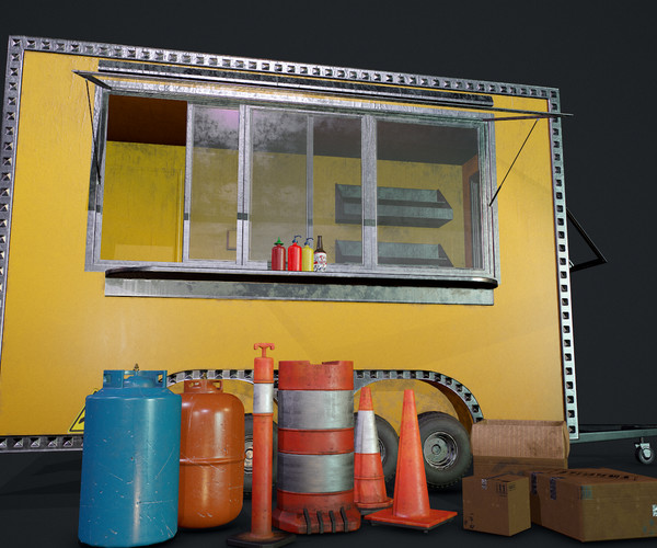 ArtStation - Food Truck and Street Props Mini Pack | Game Assets