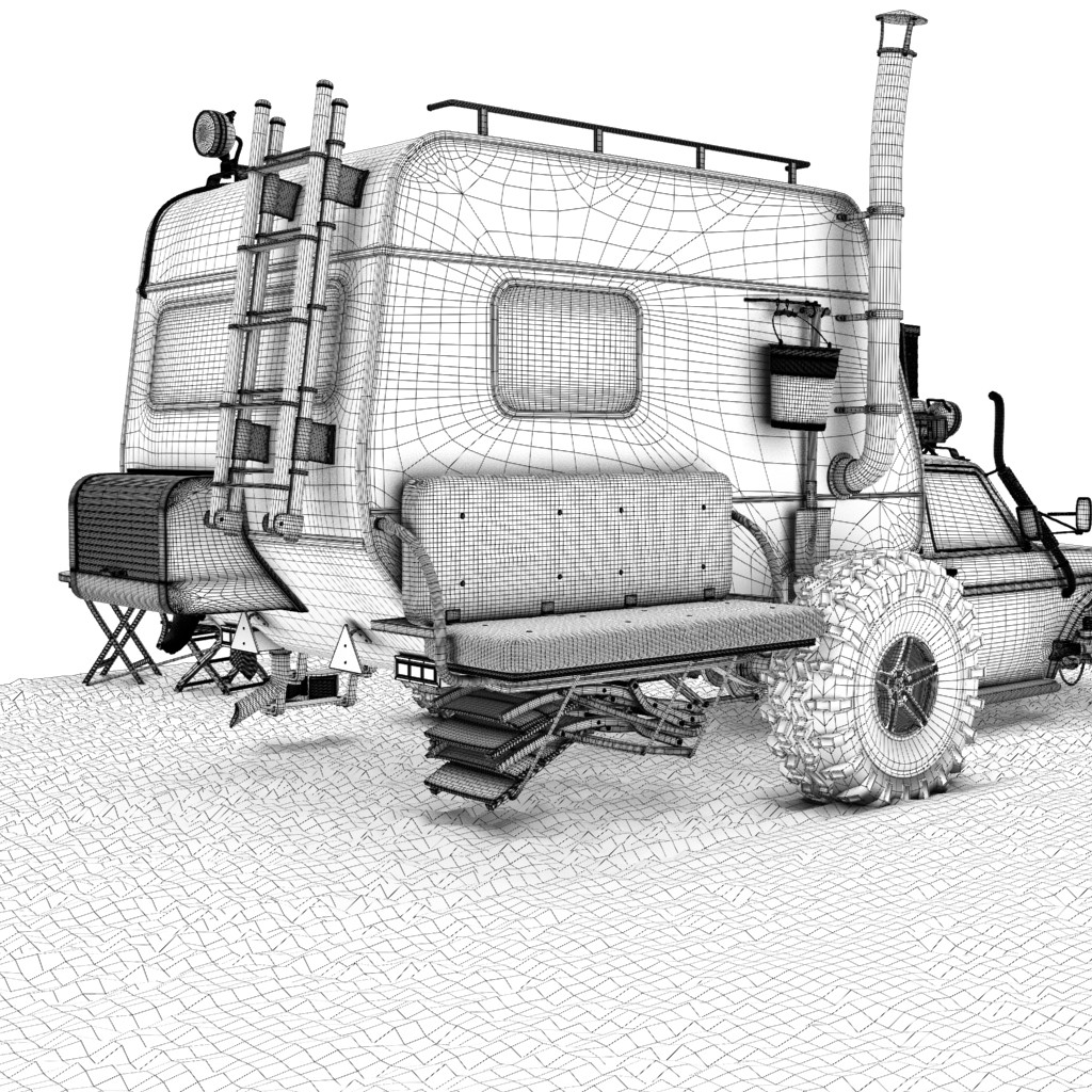 ArtStation - Post Apocalyptic Caravan Truck | Resources