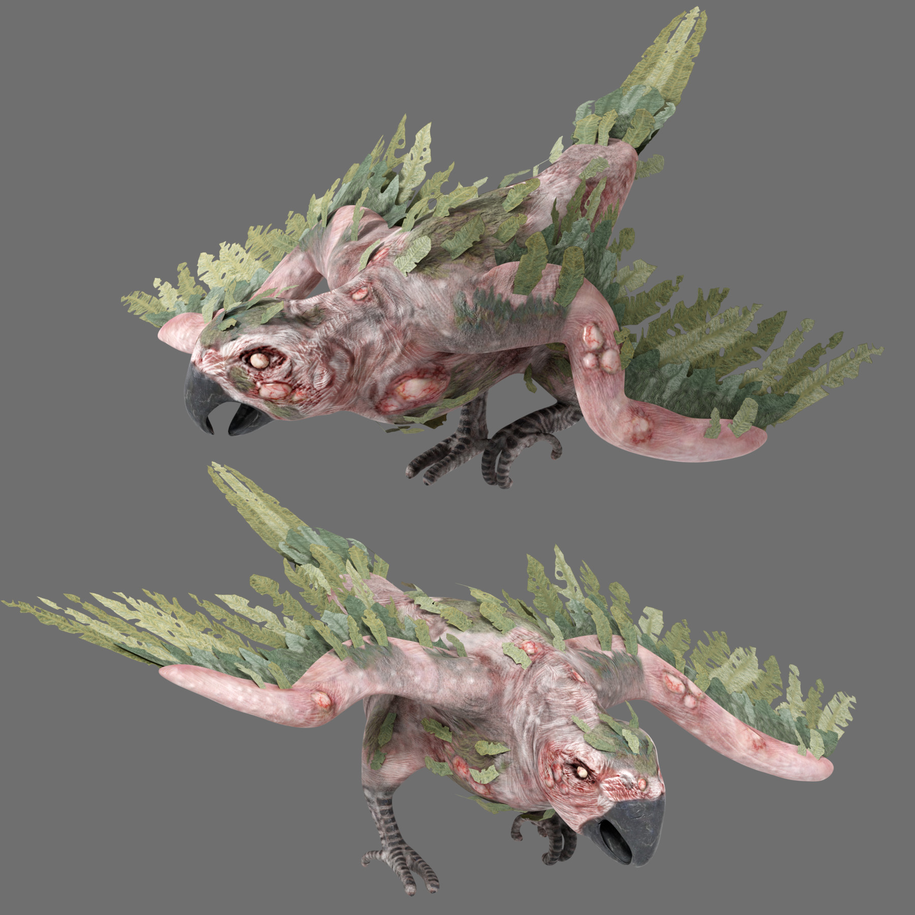 ArtStation - Green Bird Monster | Game Assets