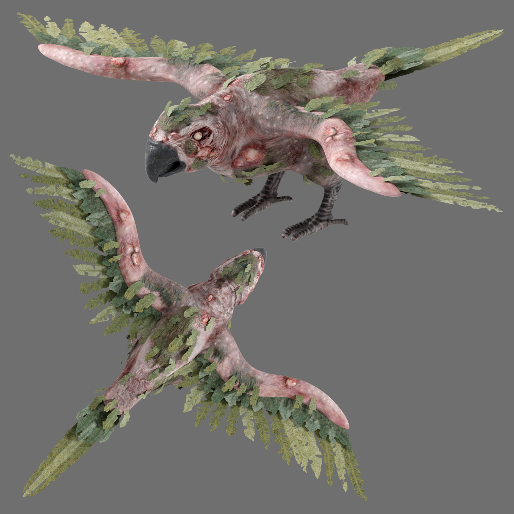 ArtStation - Green Bird Monster | Game Assets