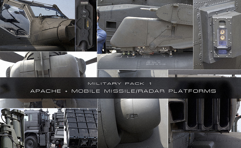 ArtStation - Military Pack 1 - Apache and Mobile Missile/radar ...
