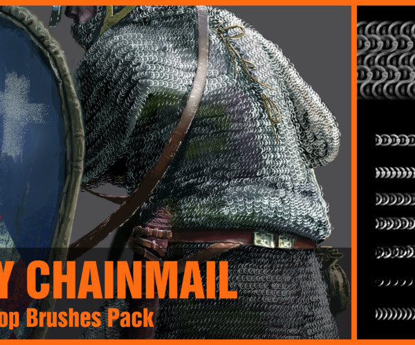 ArtStation - Easy Chainmail Photoshop Brushes Pack | Brushes