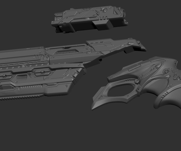 ArtStation - Sci fi gun - 3d printing file. | Resources