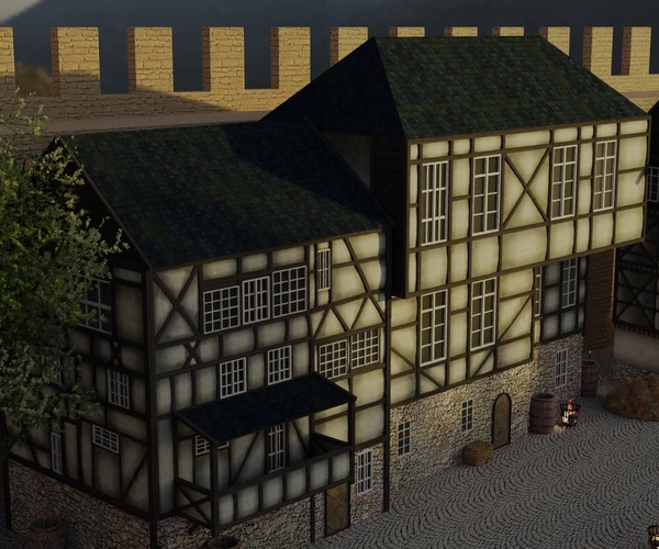 ArtStation - Half-Timbering houses 1,2,3 | Game Assets