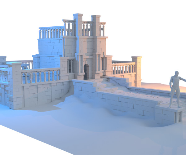 ArtStation - FREE Simple 3D Temple | Resources