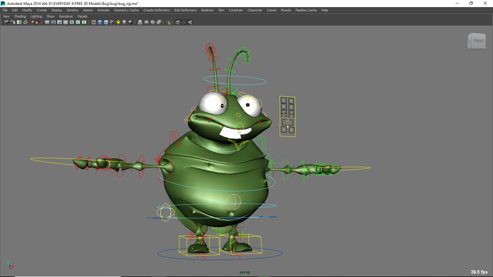Truong CG Artist - Cartoon Bug Maya Rig