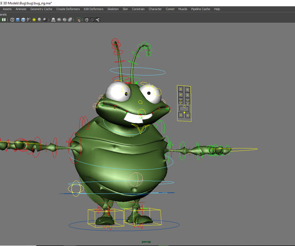 ArtStation - Cartoon Bug Maya Rig | Resources