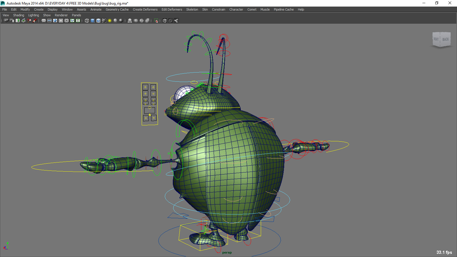 ArtStation - Cartoon Bug Maya Rig | Resources