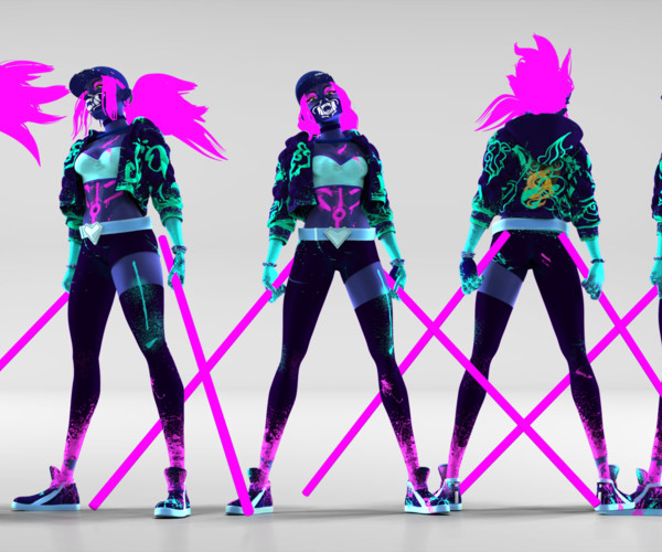 ArtStation - K/DA Akali Model | Game Assets