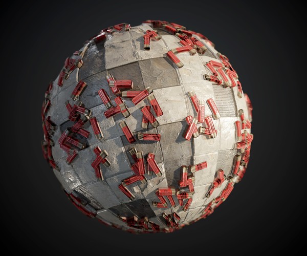 ArtStation - Concrete Tile Floor Shotgun Shells Seamless PBR Texture ...