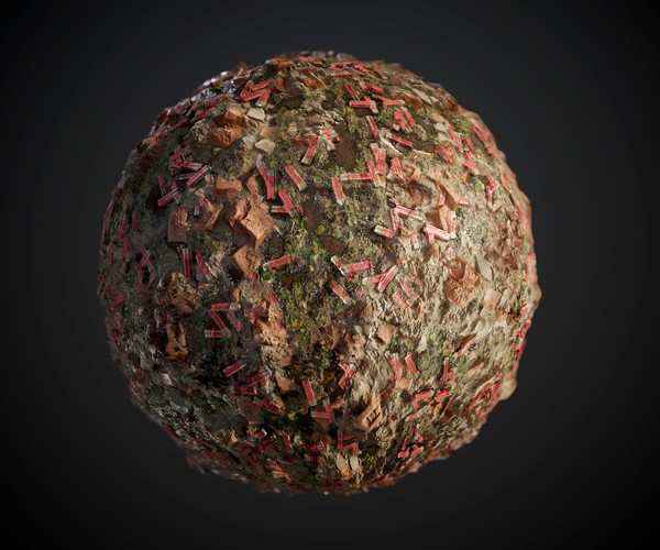 ArtStation - Concrete Brick Debris Shotgun Shells Seamless PBR Texture ...