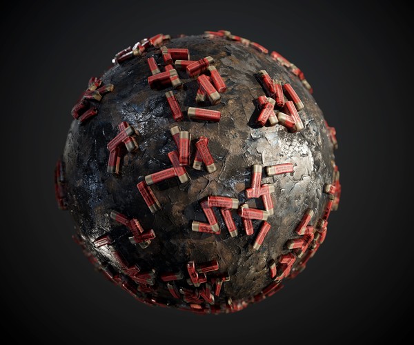 ArtStation - Metal Painted Rusty Shotgun Shells Seamless PBR Texture ...