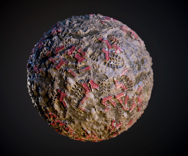 ArtStation - Sand Stone Mud Footprint Shotgun Shells Seamless PBR ...