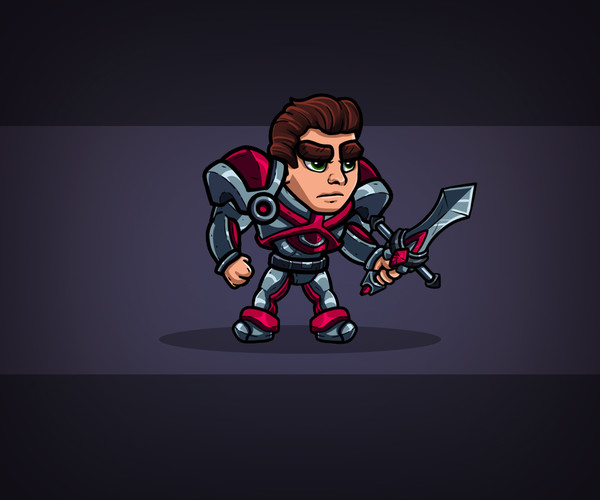 ArtStation - 2D Fantasy Human Knight | Game Assets