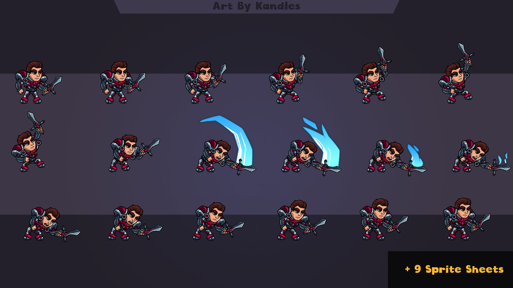 ArtStation - 2D Fantasy Human Knight | Game Assets