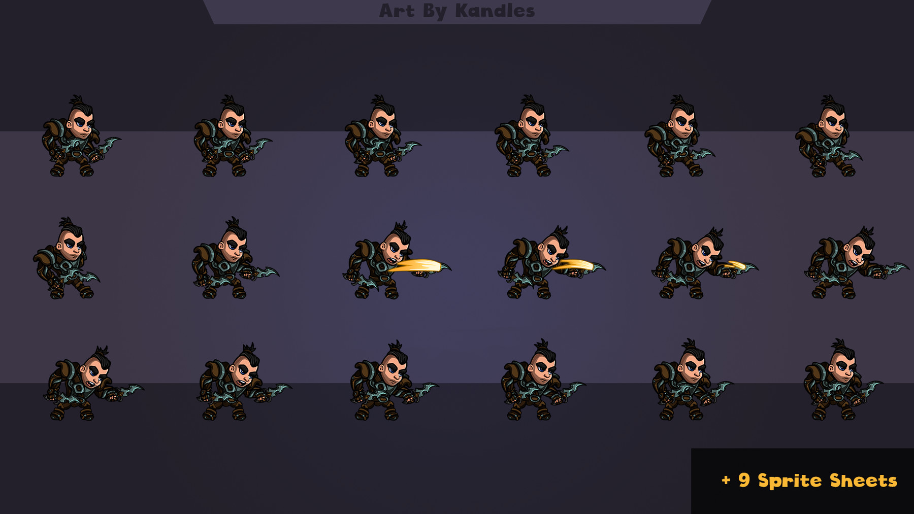 ArtStation - 2D Fantasy Human Rogue | Game Assets