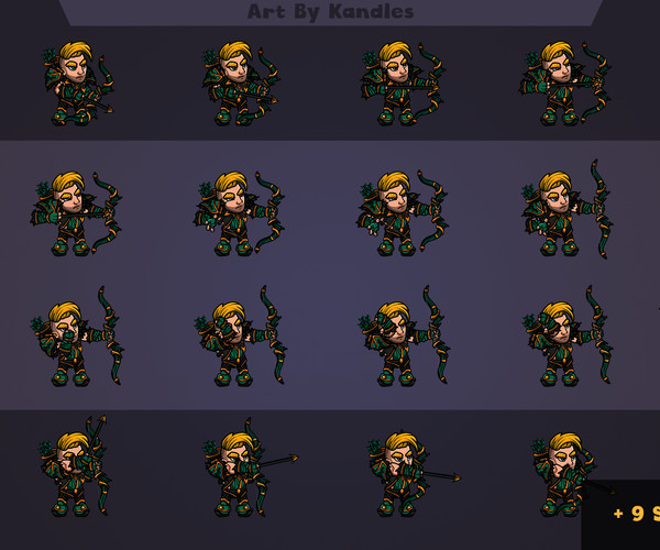 ArtStation - 2D Fantasy Human Hunter | Game Assets