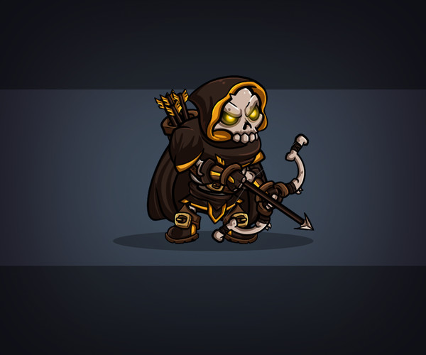 ArtStation - 2D Fantasy Skeleton Archer | Game Assets