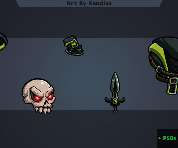 ArtStation - 2D Fantasy Skeleton Bandit | Game Assets