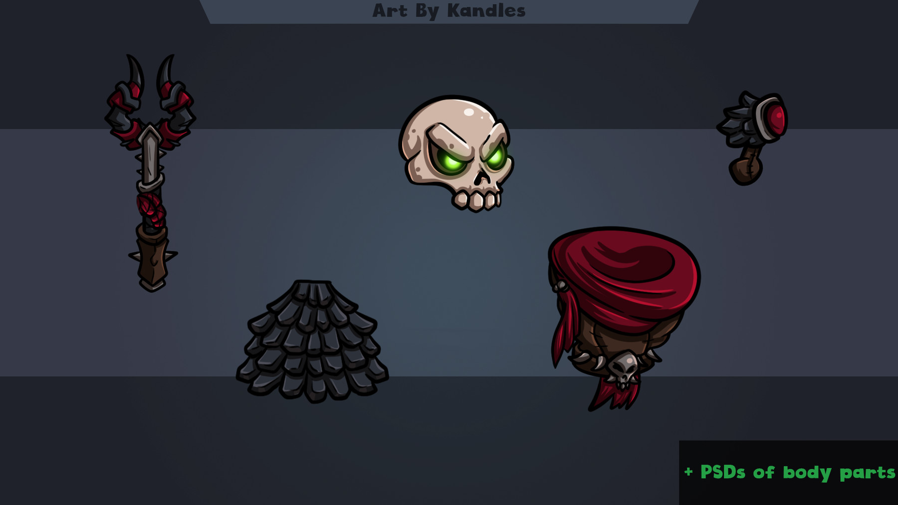 ArtStation - 2D Fantasy Skeleton Necromancer | Game Assets