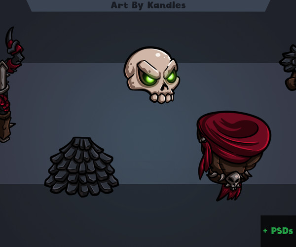 ArtStation - 2D Fantasy Skeleton Necromancer | Game Assets