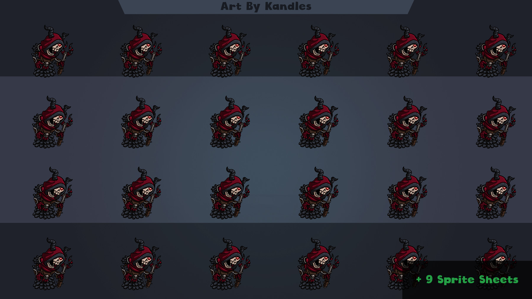 ArtStation - 2D Fantasy Skeleton Necromancer | Game Assets