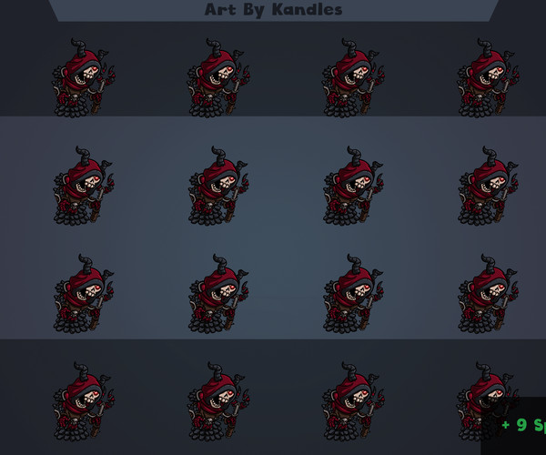 ArtStation - 2D Fantasy Skeleton Necromancer | Game Assets