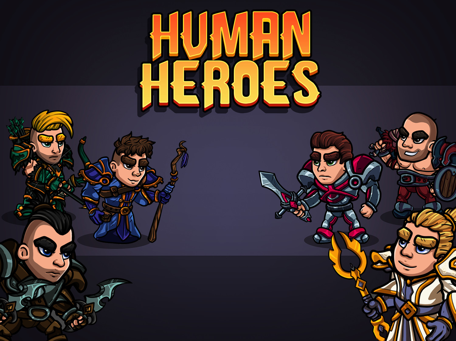 ArtStation - 2D Fantasy Human Heroes | Game Assets