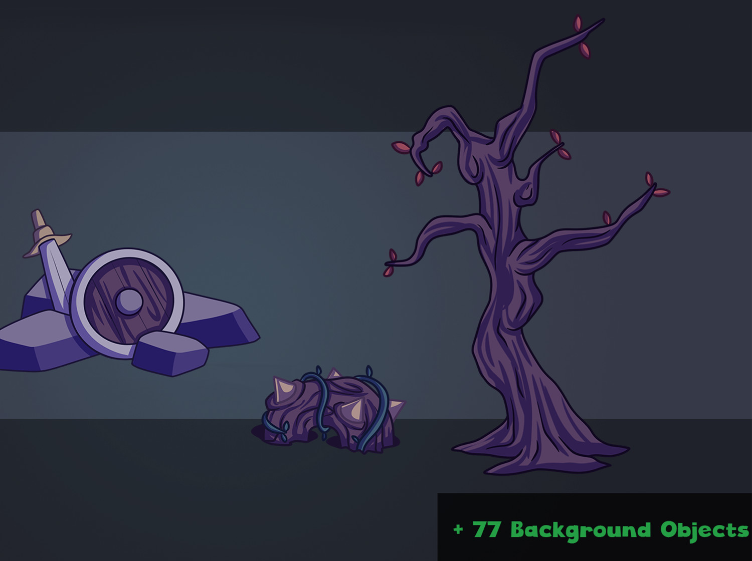 ArtStation - 2D Fantasy Skeleton Graveyard Background | Game Assets