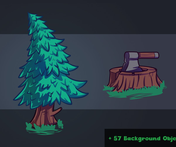 ArtStation - 2D Fantasy Village Background | Game Assets