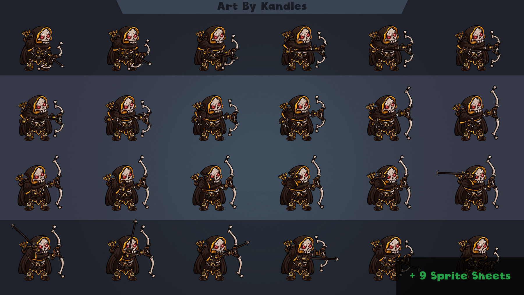 ArtStation - 2D Fantasy Skeleton Villains | Game Assets