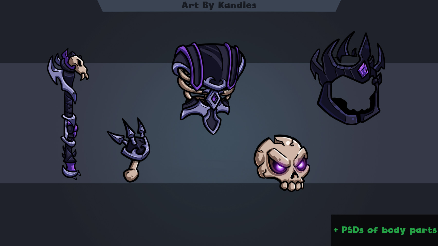 ArtStation - 2D Fantasy Skeleton Villains | Game Assets