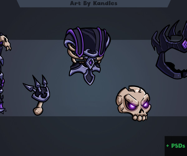 ArtStation - 2D Fantasy Skeleton Villains | Game Assets