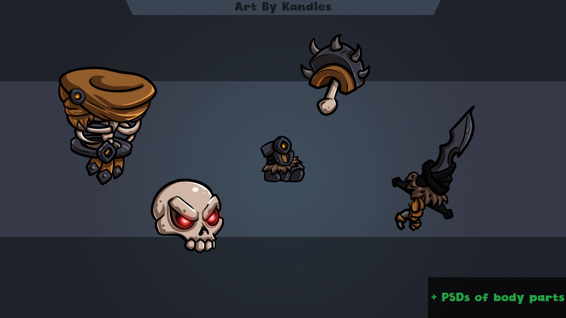 ArtStation - 2D Fantasy Skeleton Villains | Game Assets