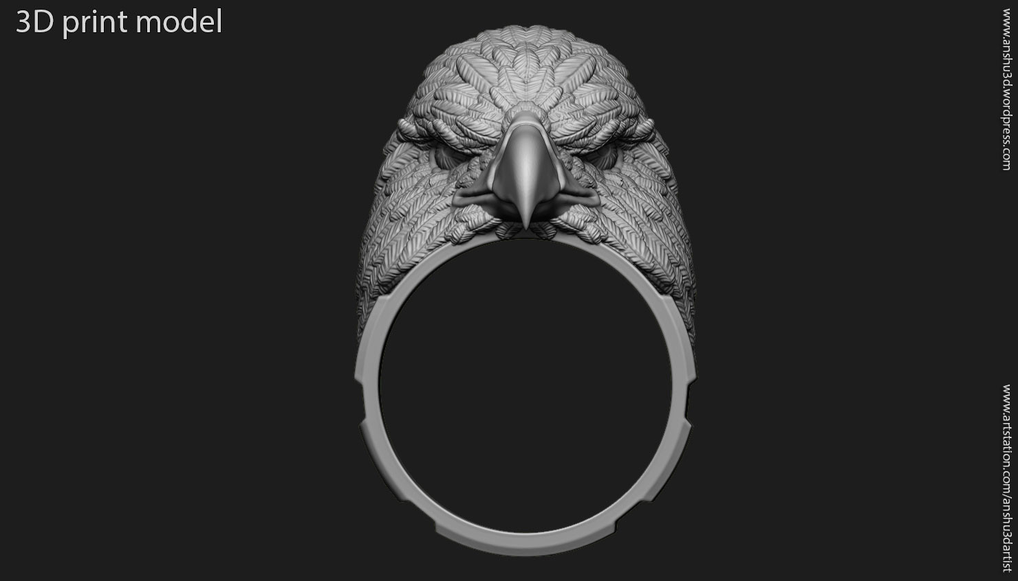 ArtStation - Eagle vol1 ring 3D print model | Resources