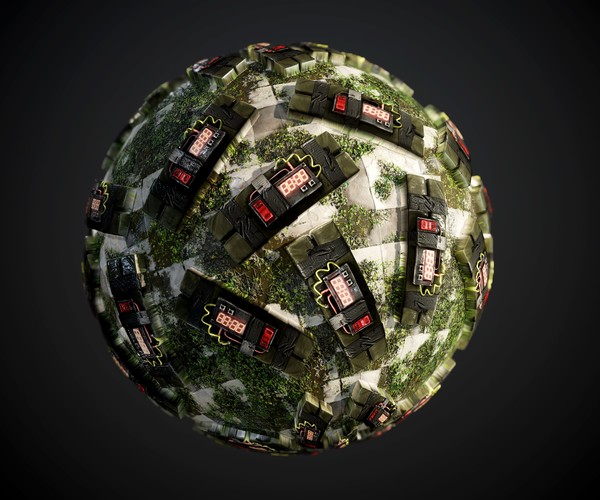 ArtStation - C4 Bomb Ground Stone Vines Seamless PBR Texture | Game Assets