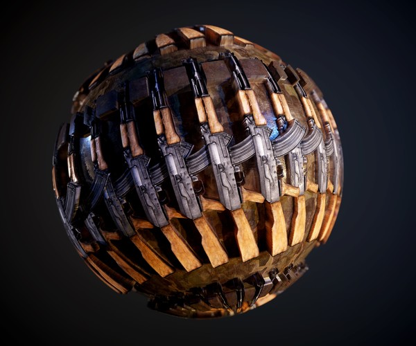 ArtStation - Weapon AK47 Gun Rack Camo Seamless PBR Texture | Game Assets